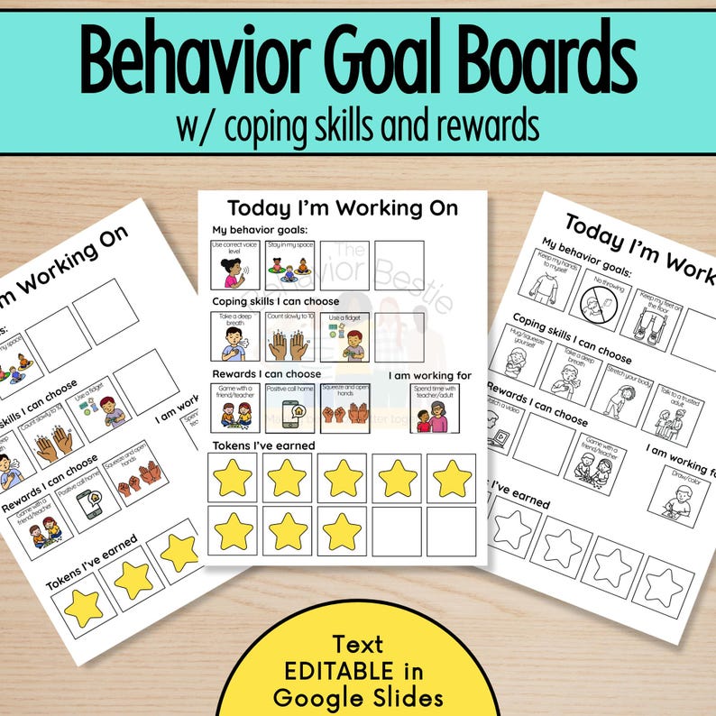 Visual Behavior Token Board: Classroom & Home Reward Chart (PDF ...