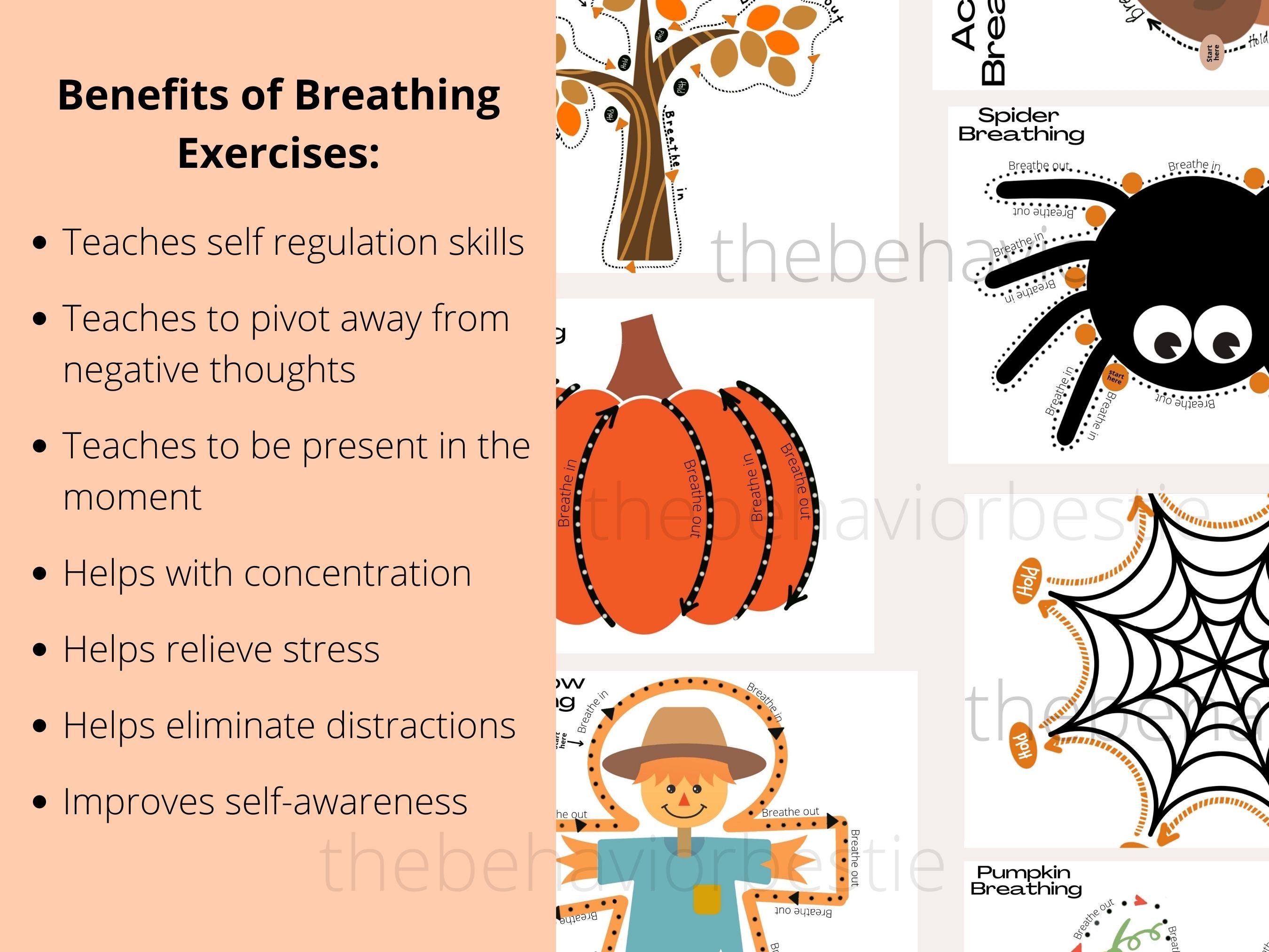 Fall Themed Mindfulness Breathing Cards Mindfulness Breathing Activity ...