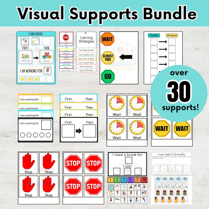 Visual Supports Bundle: Autism, Special Education (PDF Download) - Etsy