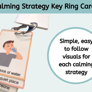 Calming Strategy Cue Cards Behavior Cue Cards Calming Strategies Coping ...