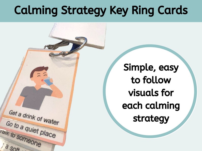 Calming Strategy Cue Cards Behavior Cue Cards Calming - Etsy