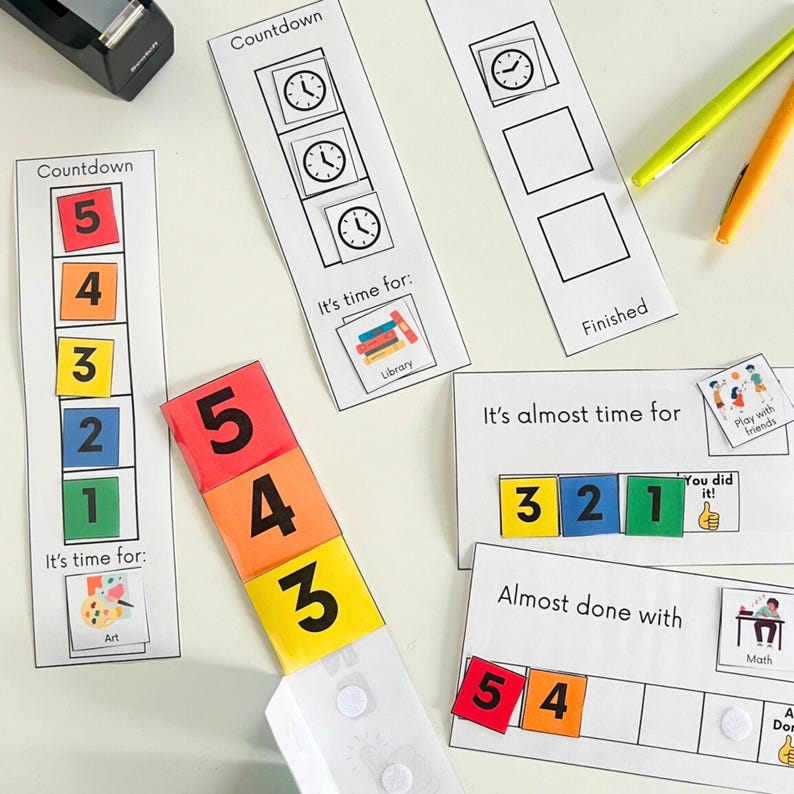 Visual Countdown Boards | Visual Supports for Transitions, Waiting, and ...