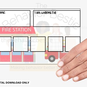 Fire Truck Sticker Chart | Fire Truck Token Board Behavior Management ...