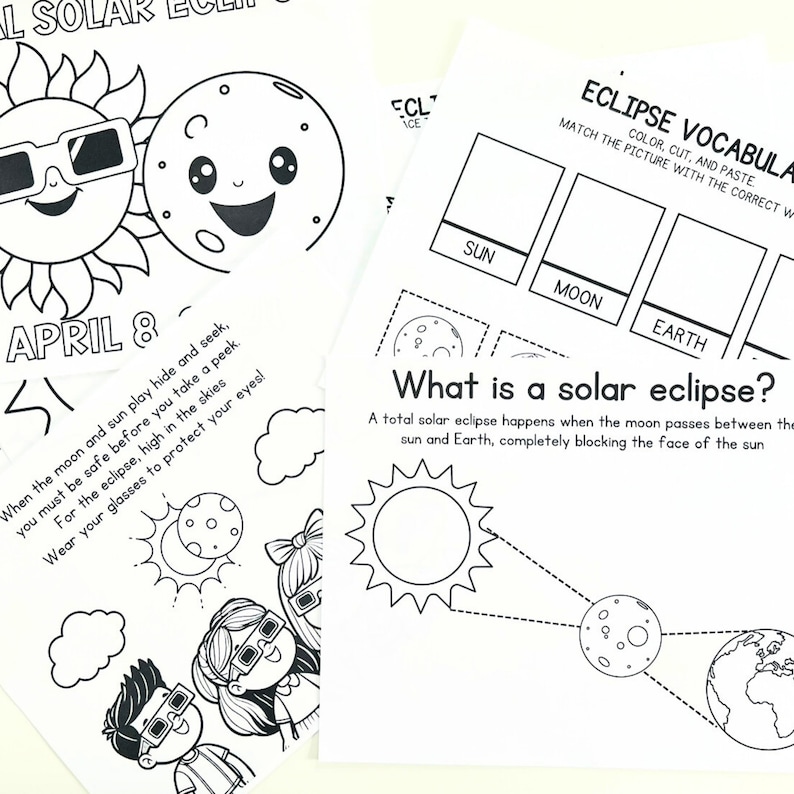 Solar Eclipse Activities, Preschool Activities, Homeschool Solar ...