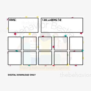 Star Sticker Chart | Star Reward Chart | Printable Star Token Board ...