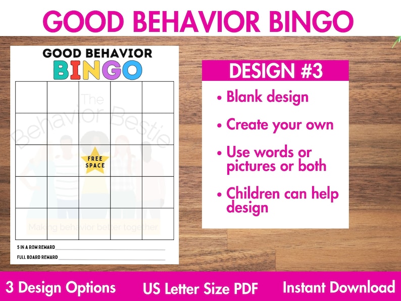 Classroom Behavior Bingo Whole Class Reward System Positive ...