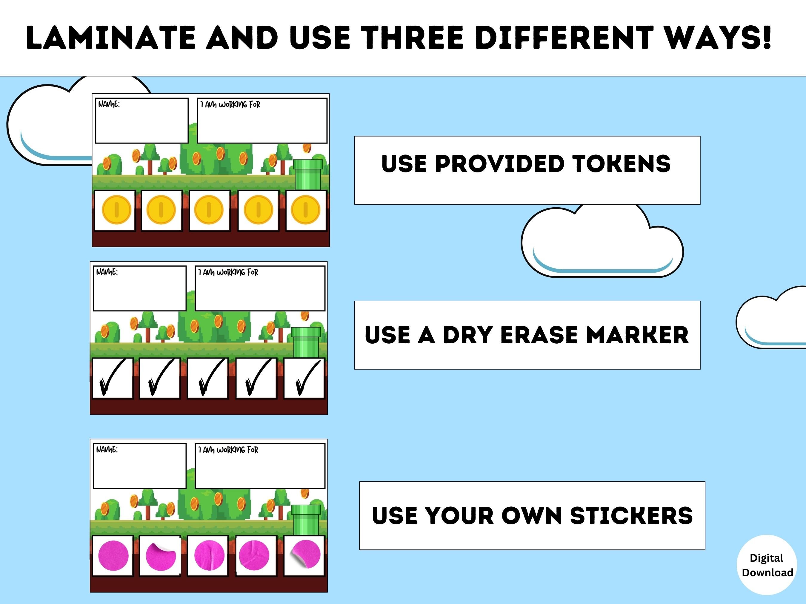 Video Game Reward Chart, Kids Reward Chart Video Game Theme - Etsy