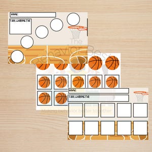 Basketball Token Board: Kids Reward Chart (digital Download) - Etsy