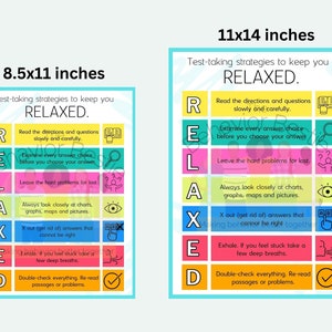 Test Taking Strategies Poster: Classroom Exam Tips (digital Download ...