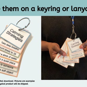 Calming Strategy Cue Cards Behavior Cue Cards Calming Strategies Coping ...