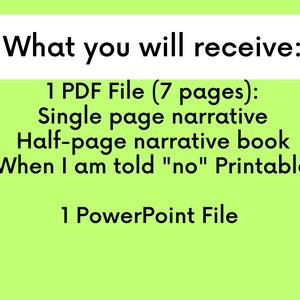 Accepting "no" Social Narrative: Social Skills Story (digital Download ...
