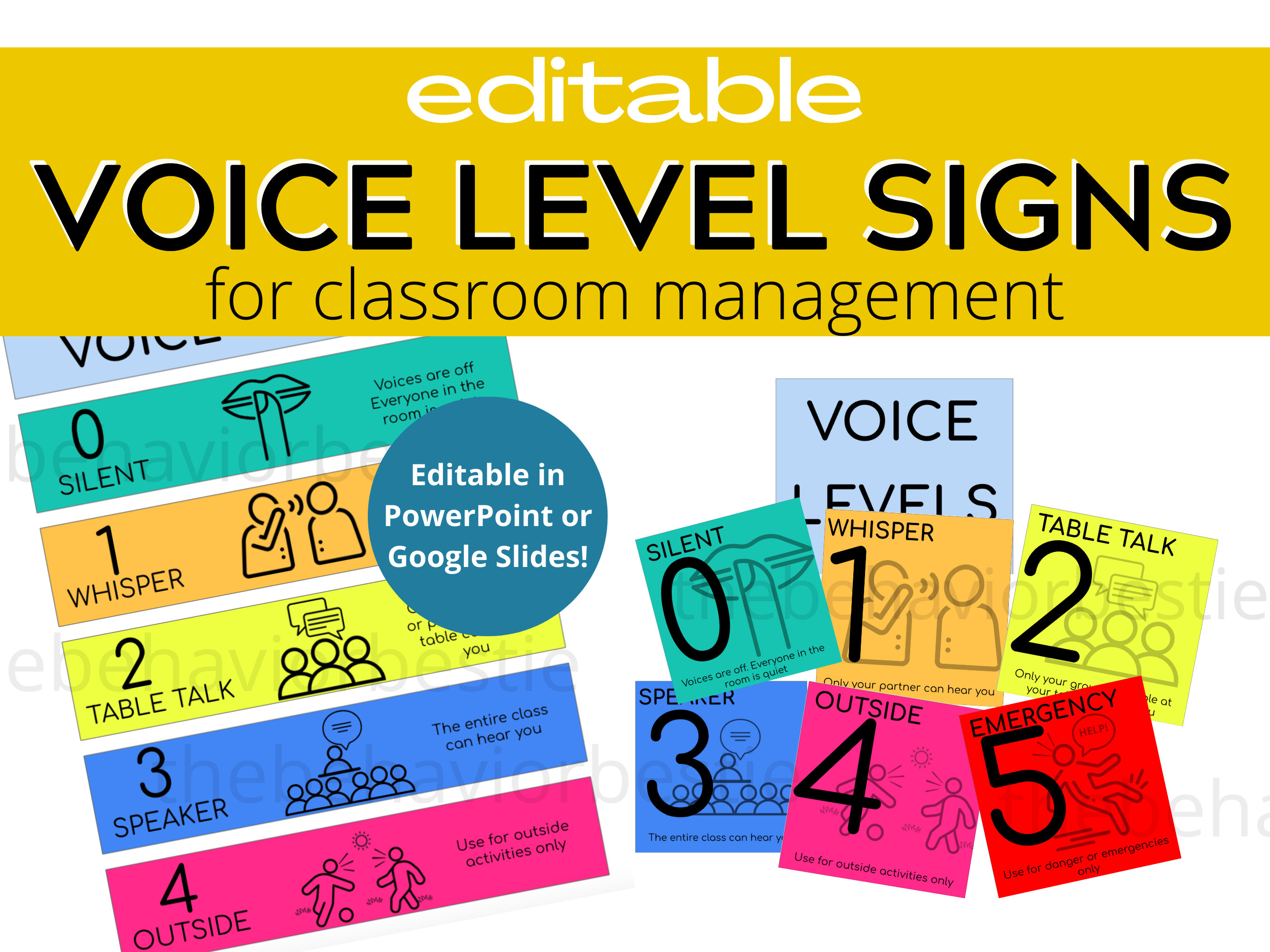 Printable Classroom Management Signs