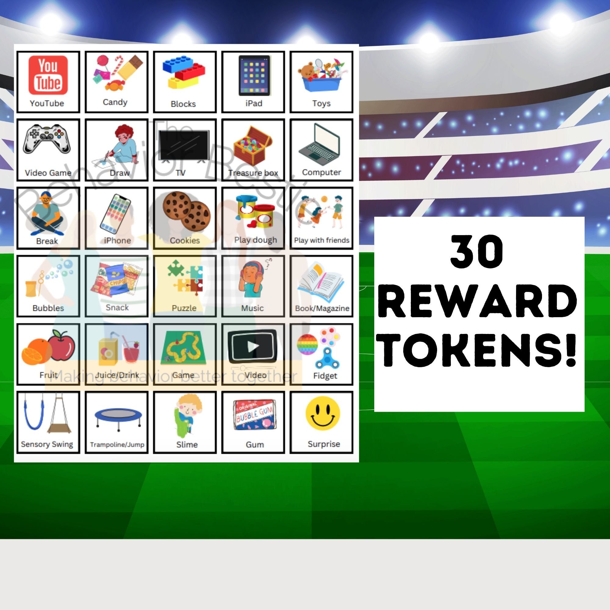 Football Token Reward Chart: Kids Sports Behavior System (PDF) - Etsy