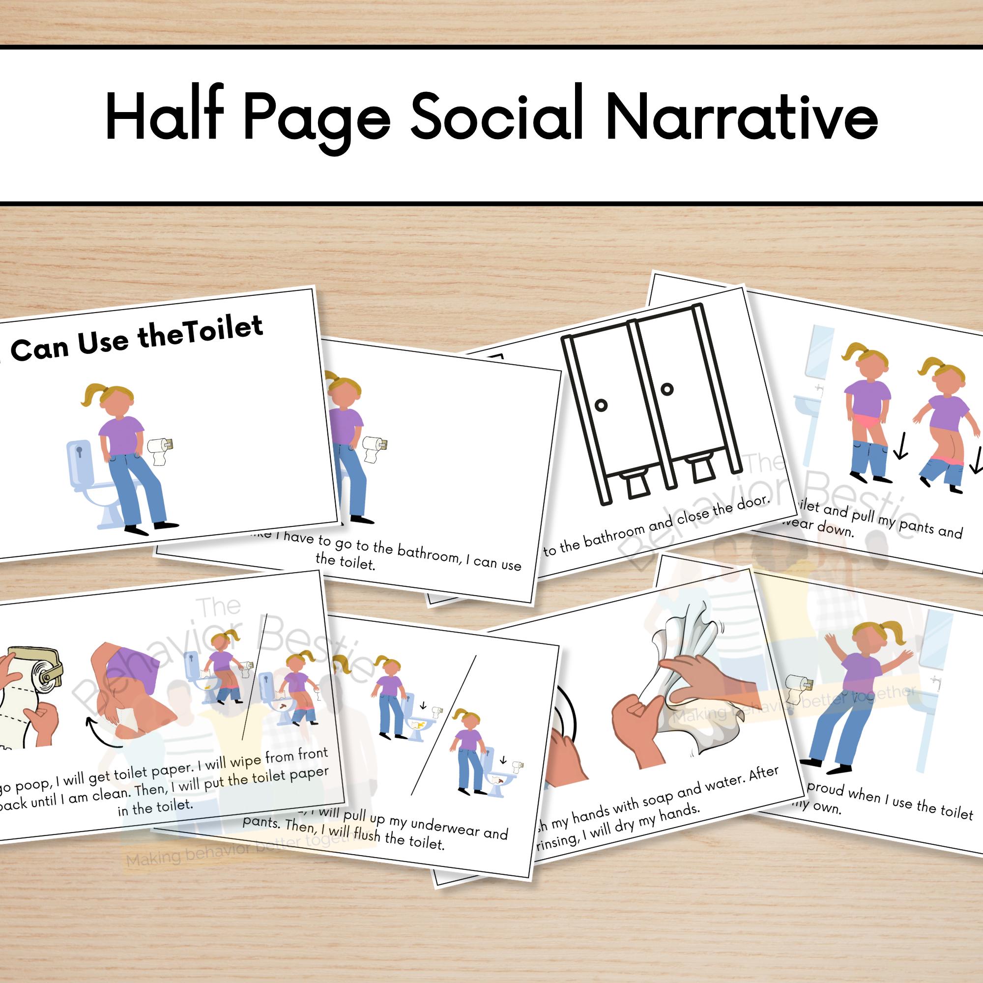 Printable Girl Potty Routine | Visual Toileting Routine | Bathroom ...