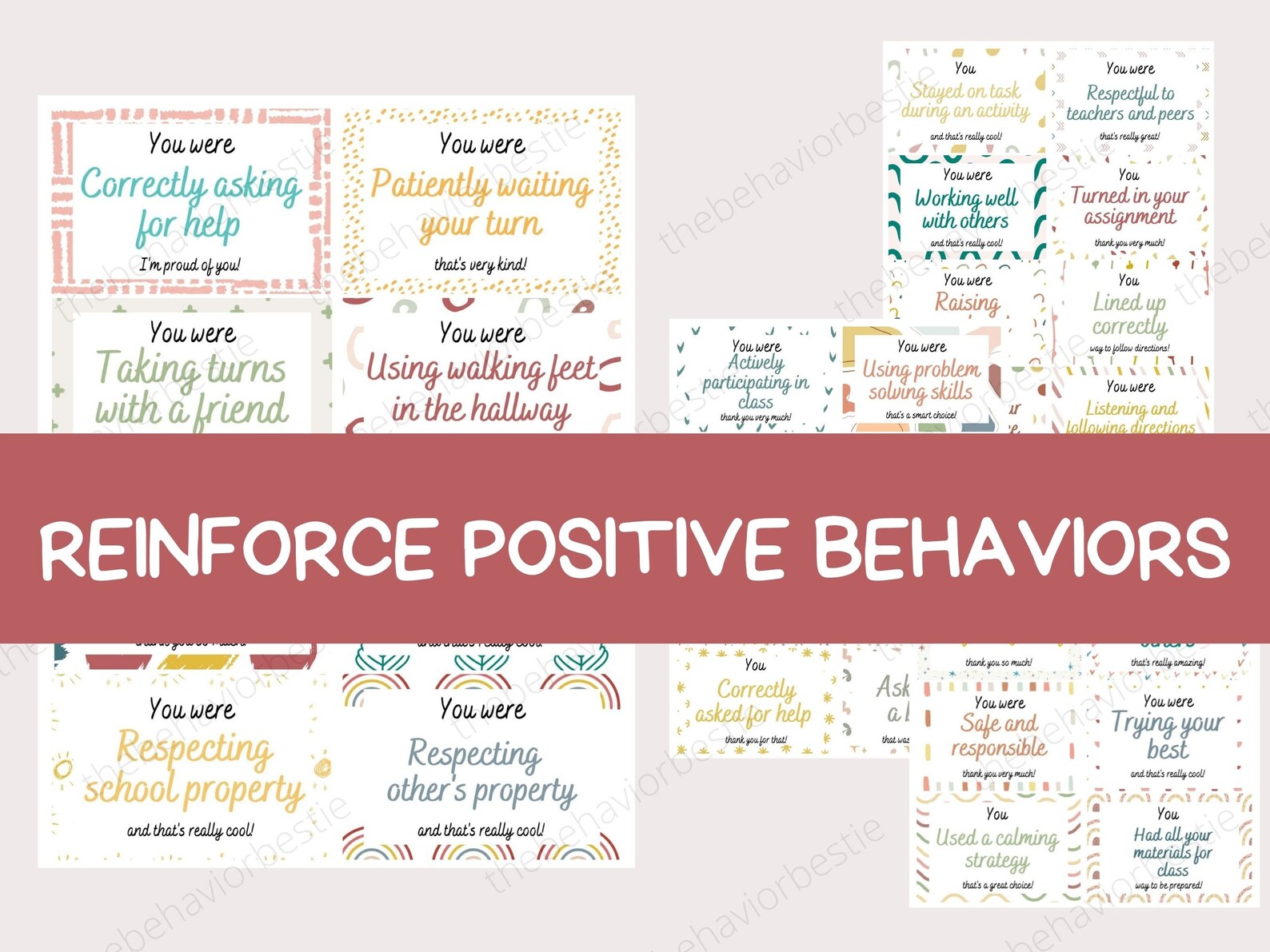 Boho Theme Positive Praise Cards Behavior Specific Praise Cards ...