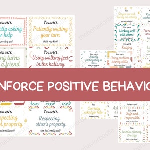 Boho Theme Positive Praise Cards | Behavior Specific Praise Cards ...