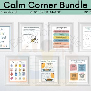 Calm Corner Posters |printable Calm Corner Poster Bundle | Calm Corner ...
