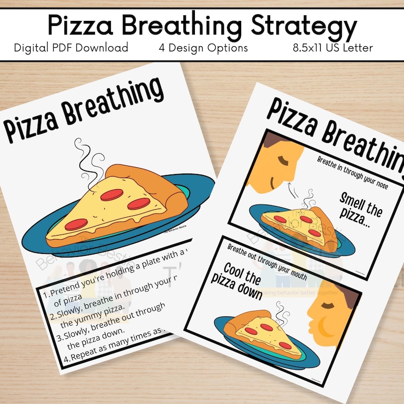 Pizza Breathing Strategy | Coping Skills| Breathing Visual for Kids ...