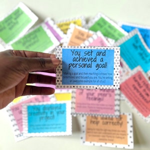 Student Praise Cards, Positive Teacher Notes for Students, Printable ...
