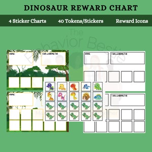 Dinosaur Reward Chart for Kids: Jurassic Behavior Token Board (PDF) - Etsy