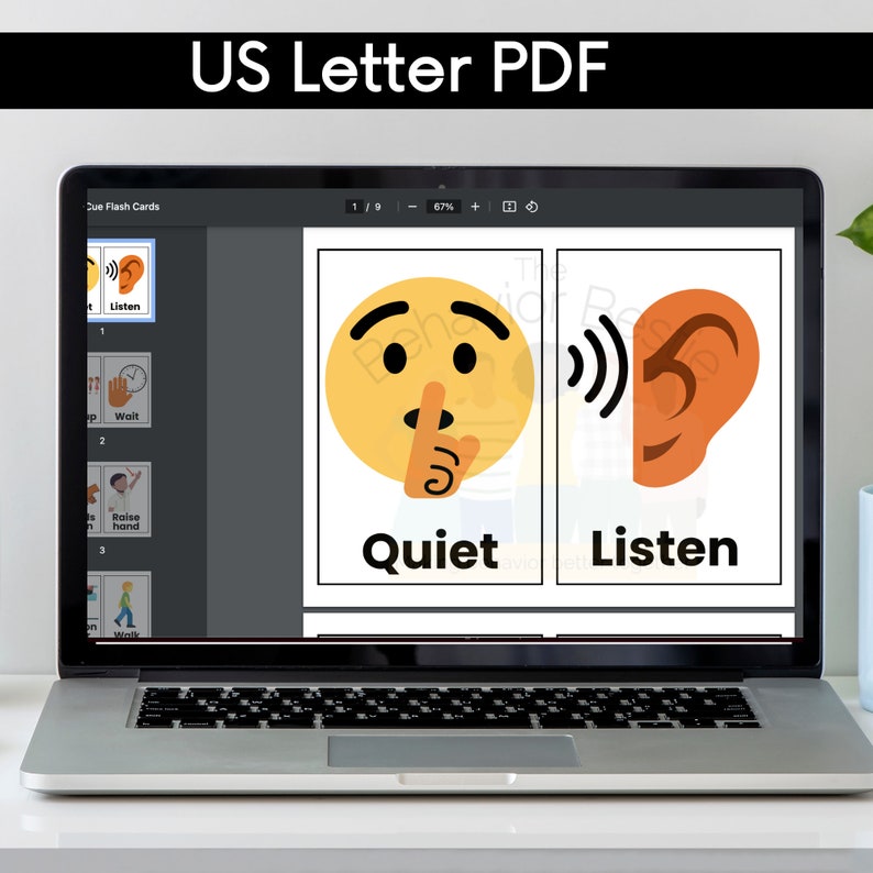 Behavior Flashcards: Visual Cue Cards for Classroom Management (digital ...