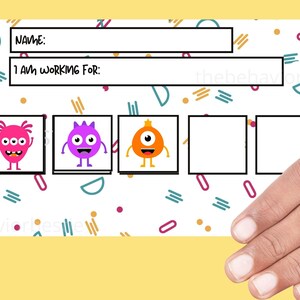 Cute Monsters Token Board/digital Reward Chart/instant Download Token ...