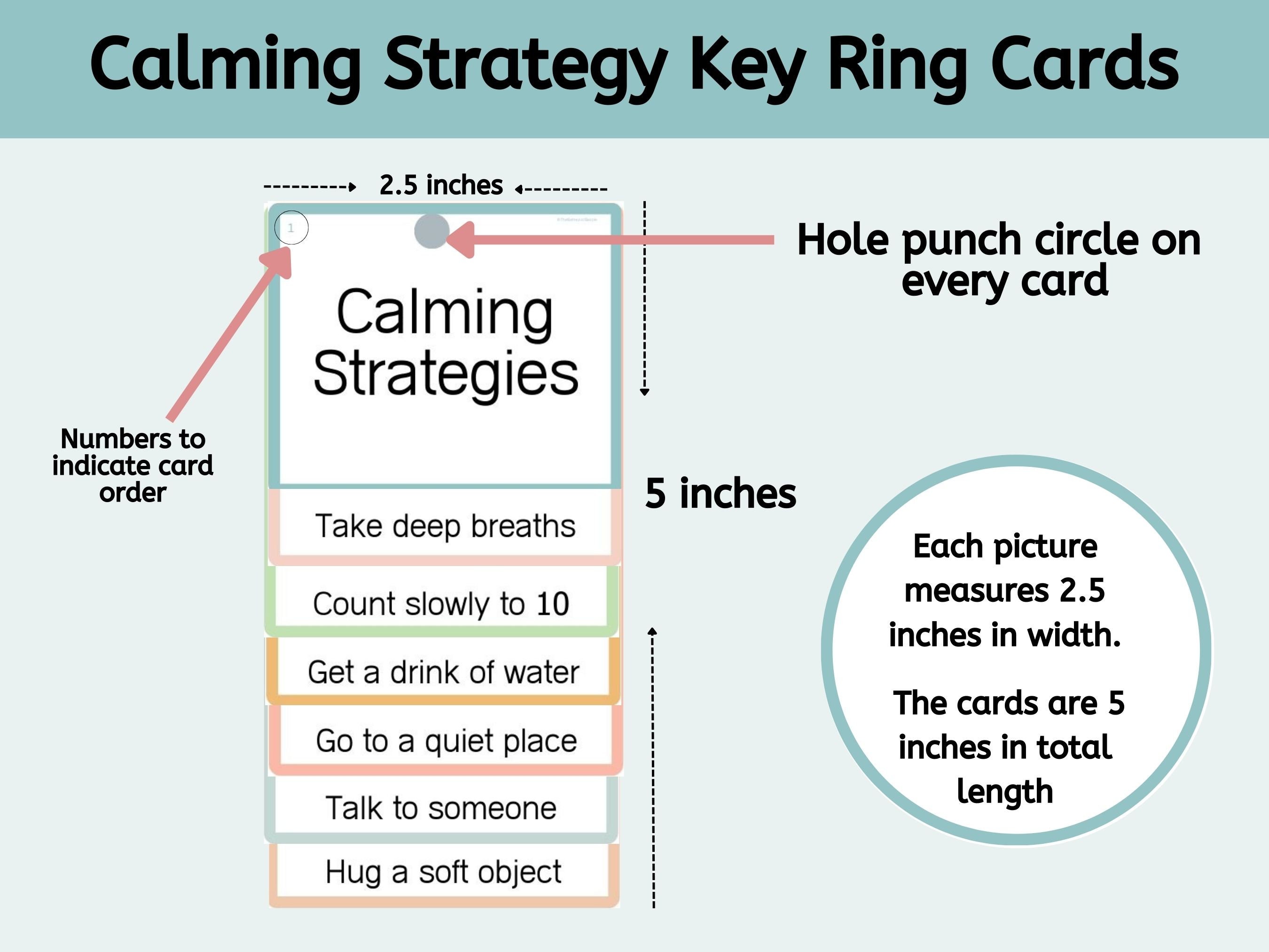 Calming Strategy Cue Cards Behavior Cue Cards Calming - Etsy