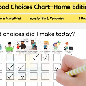 Good Choices Behavior Chart: Positive Reinforcement Checklist (PDF or ...