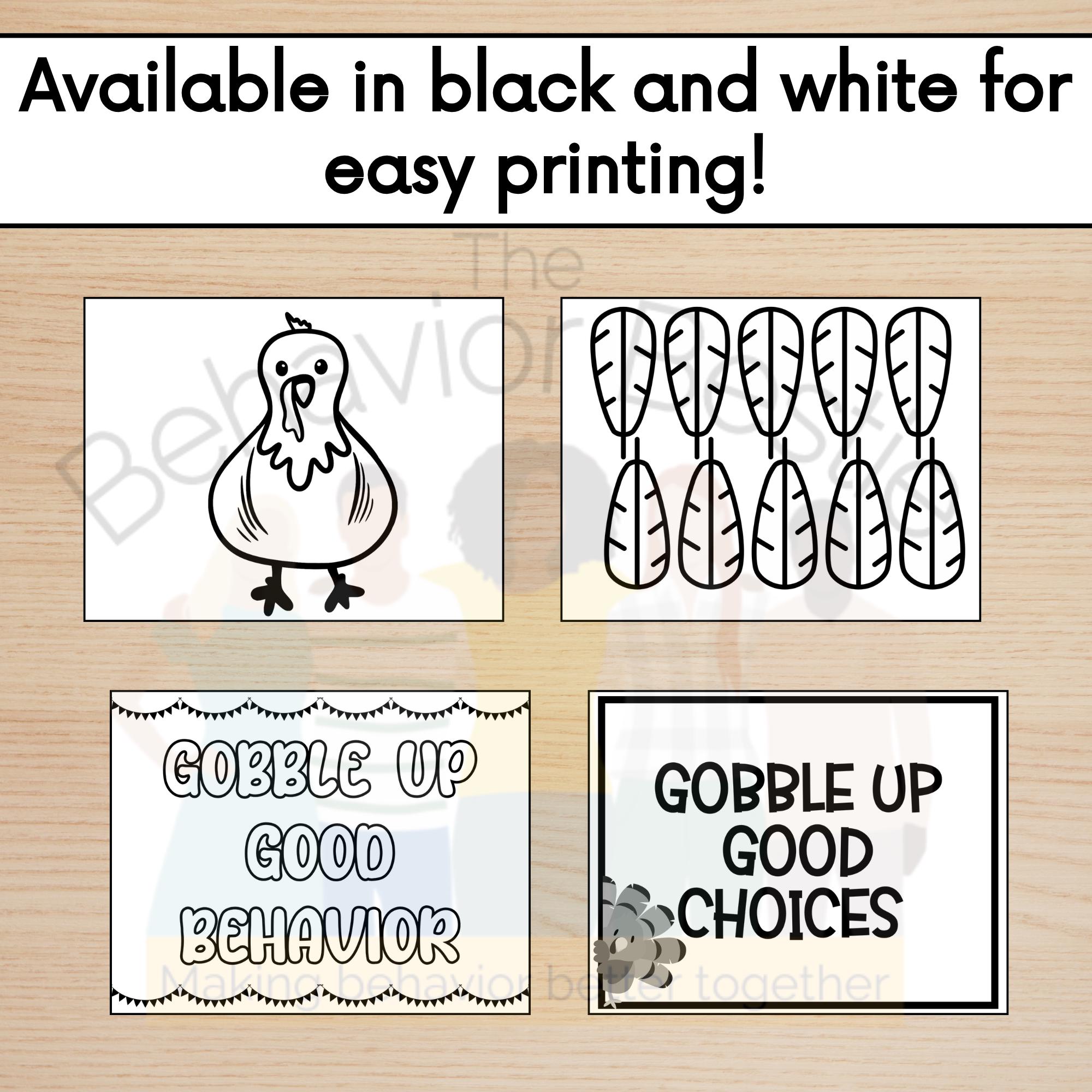 Turkey Theme Class Reward System: Positive Behavior Management - Etsy