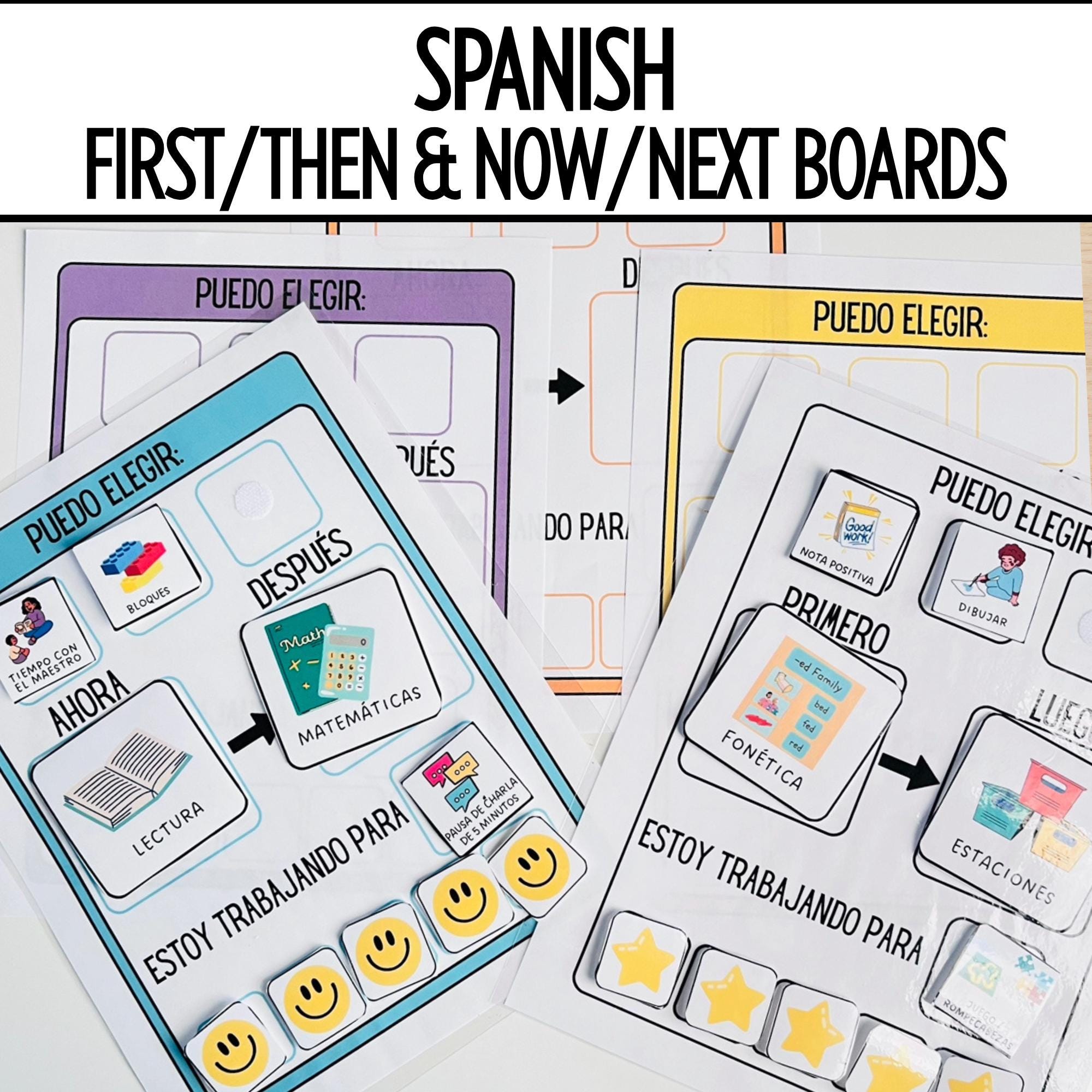 Spanish First-then Board: Autism Visual Supports With Tokens - Etsy