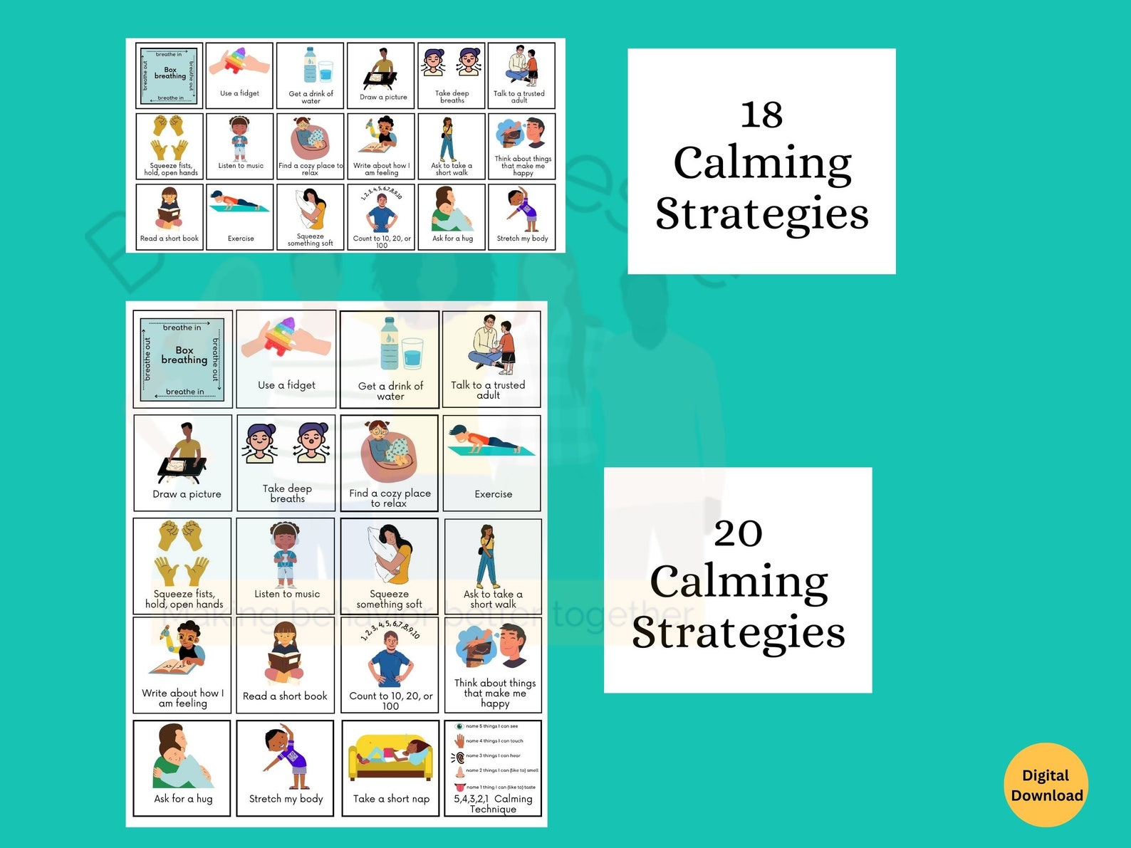 I Need a Break Visual: Self-regulation Cards for Kids (PDF Download) - Etsy