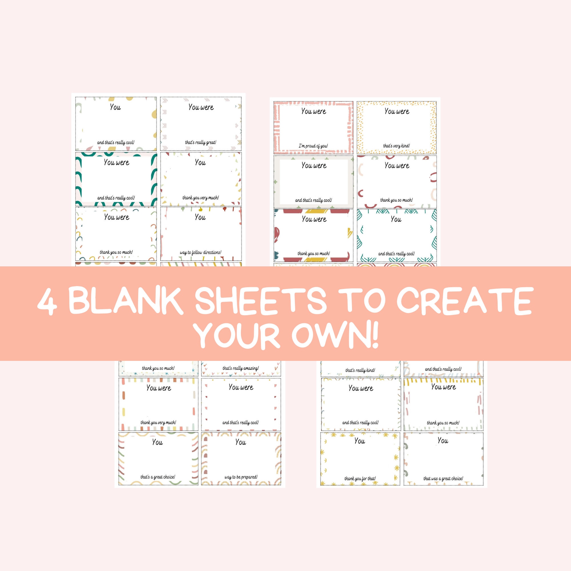 Boho Theme Positive Praise Cards | Behavior Specific Praise Cards ...