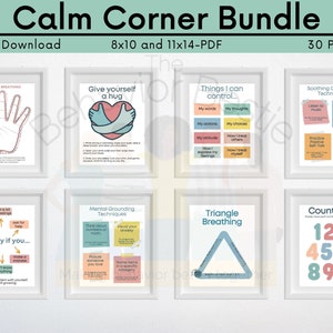 Calm Corner Posters |printable Calm Corner Poster Bundle | Calm Corner ...