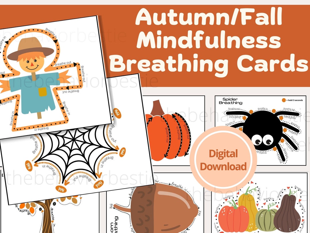 Fall Themed Mindfulness Breathing Cards | Mindfulness Breathing ...