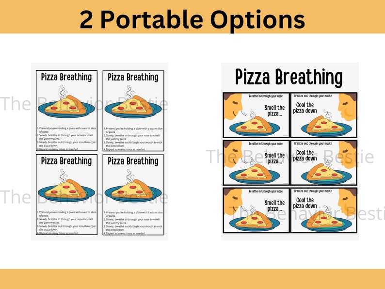 Pizza Breathing Strategy Coping Skills Breathing Visual for Kids ...