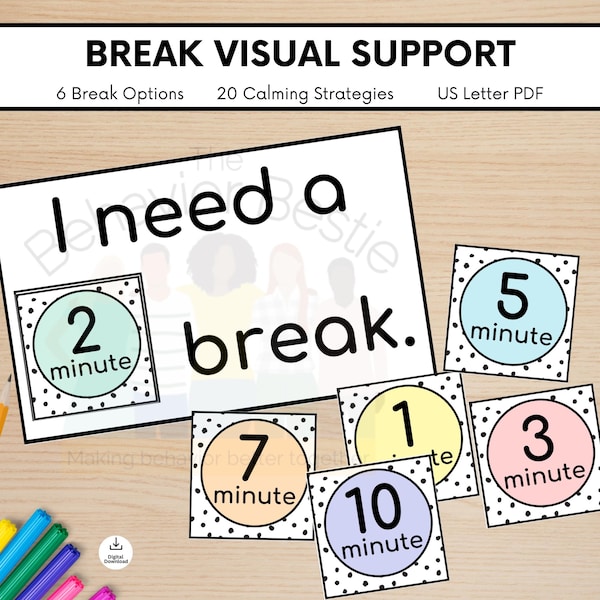 I Need a Break Visual - Etsy