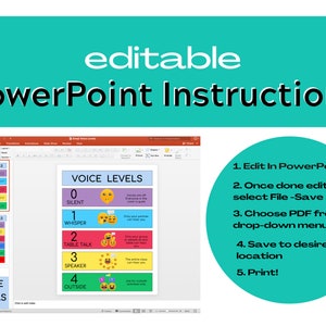 Emoji Voice Level Signs: Editable Classroom Management (digital ...