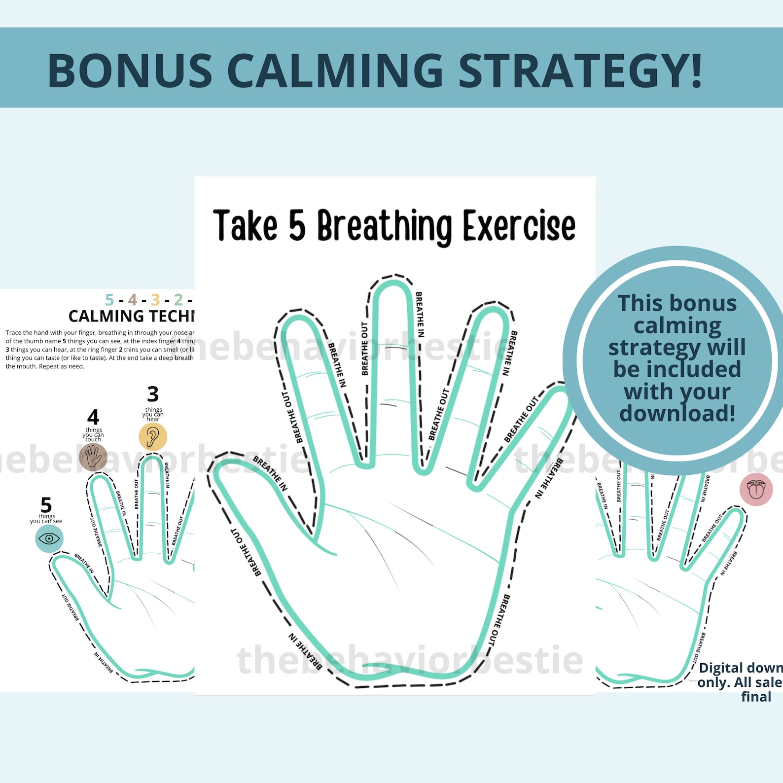 Calming Breathing Exercise: Self Regulation Strategy (digital Download ...