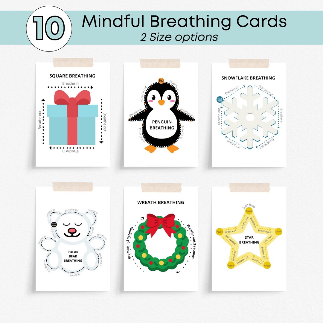 Breathing Cards for Kids, Calming Strategy, Mindfulness Cards, Calm ...