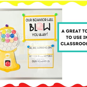 Gumball Reward Chart: Classroom Behavior Management (digital Download ...