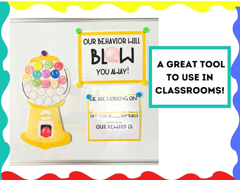 Gumball Reward Chart: Classroom Behavior Management (digital Download ...