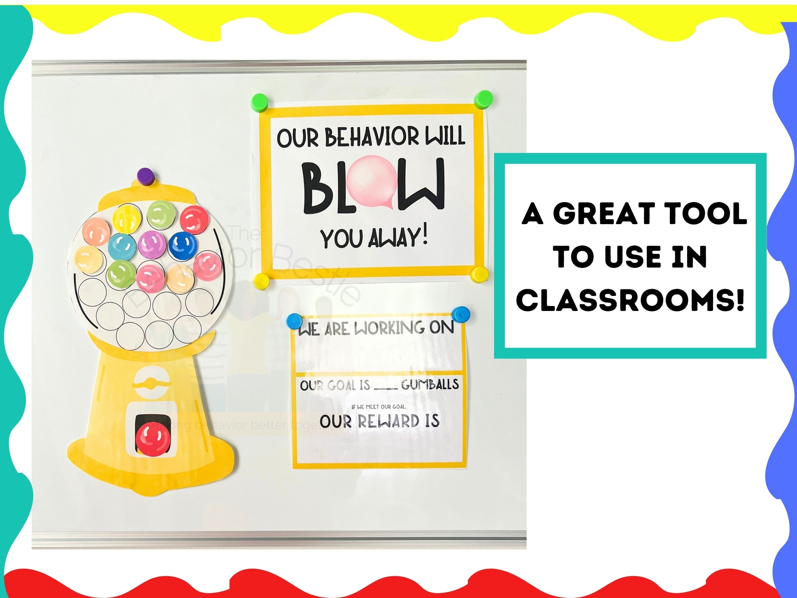 Gumball Reward Chart: Classroom Behavior Management (digital Download ...