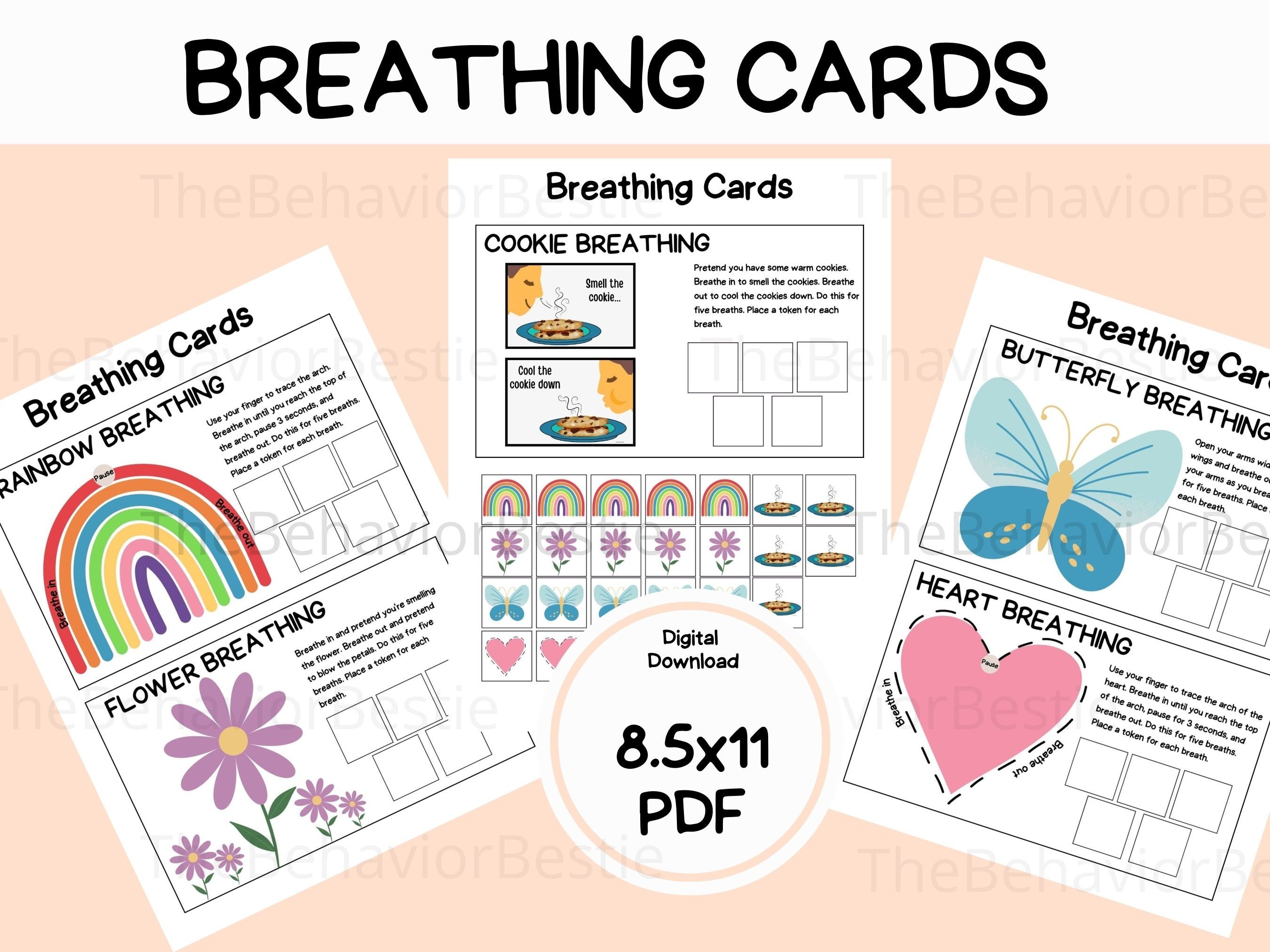 Breathing Exercise Cards for Kids: Calming & Coping Tools (PDF) - Etsy