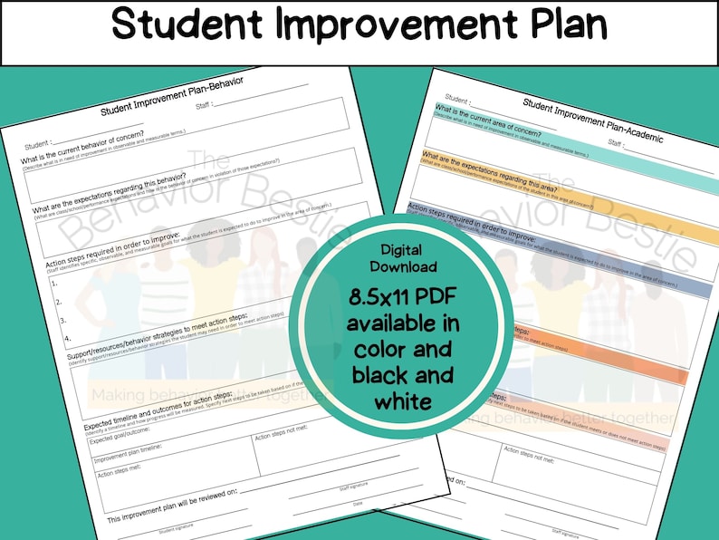 Editable Student Behavior Plan Template (digital Download) - Etsy