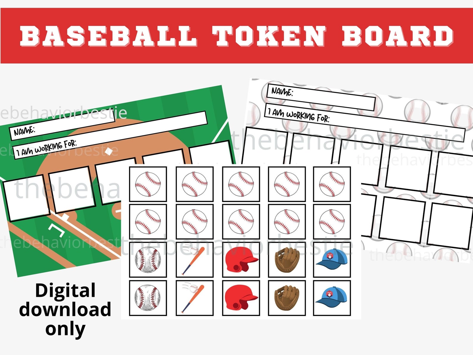 Printable Baseball Reward Chart: Sports Behavior Tracker (PDF) - Etsy
