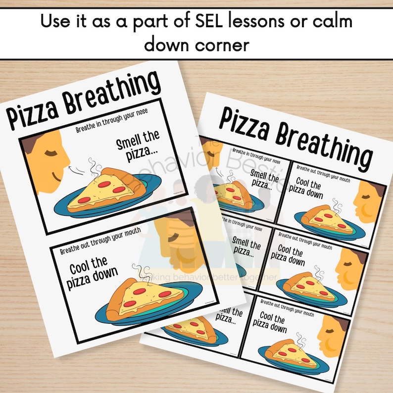 Pizza Breathing Strategy: Calming Skills for Kids (printable PDF) - Etsy