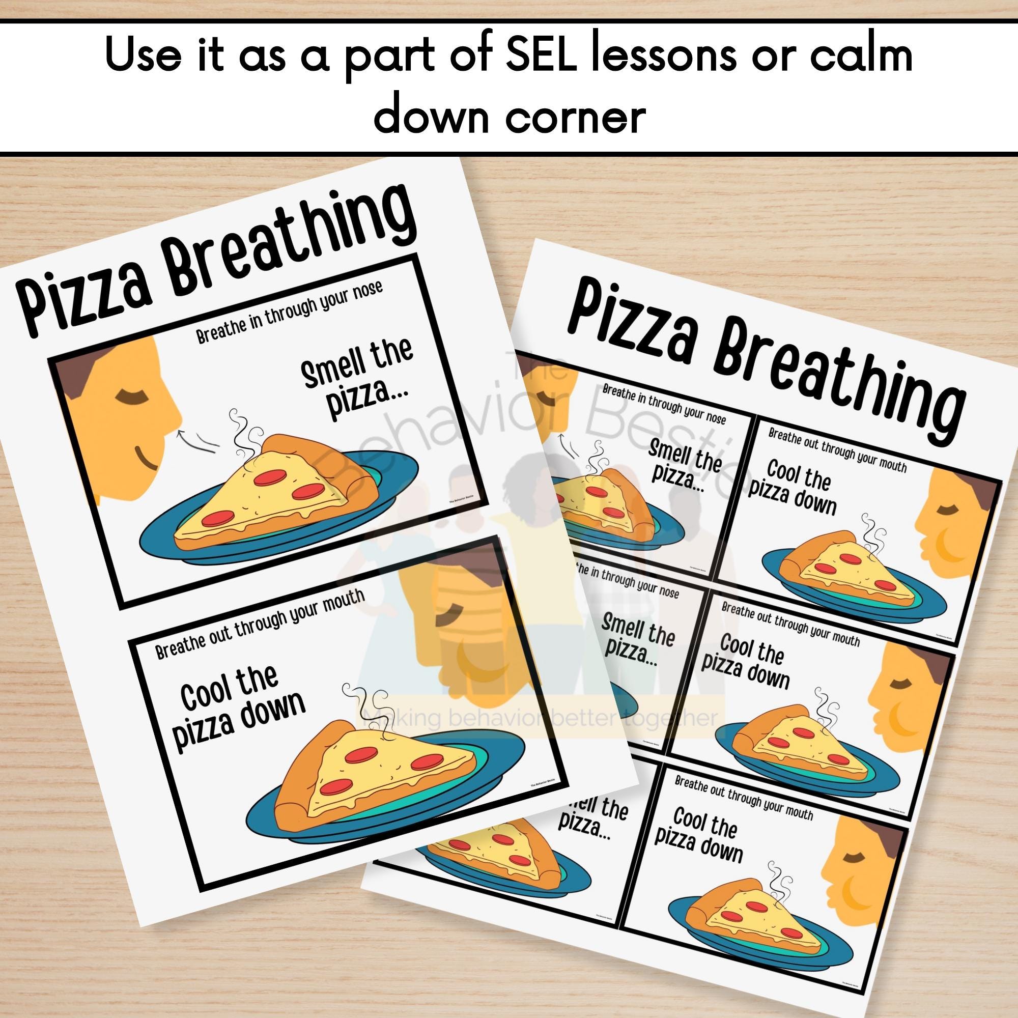 Pizza Breathing Strategy: Calming Skills for Kids (printable PDF) - Etsy