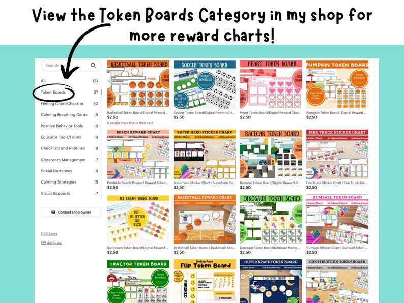 100 Token Boards Bundle 100 Reward Charts Bundle Good Behavior Charts ...