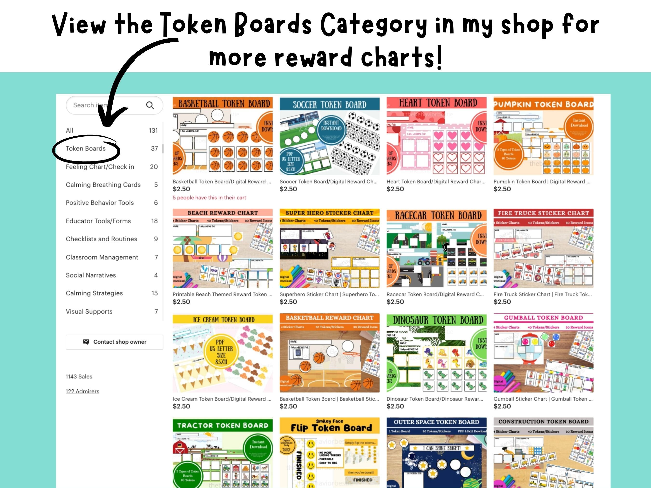 100 Token Boards Bundle 100 Reward Charts Bundle Good Behavior Charts ...