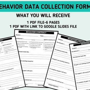 Customizable Student Behavior Contract: Positive Discipline (PDF ...